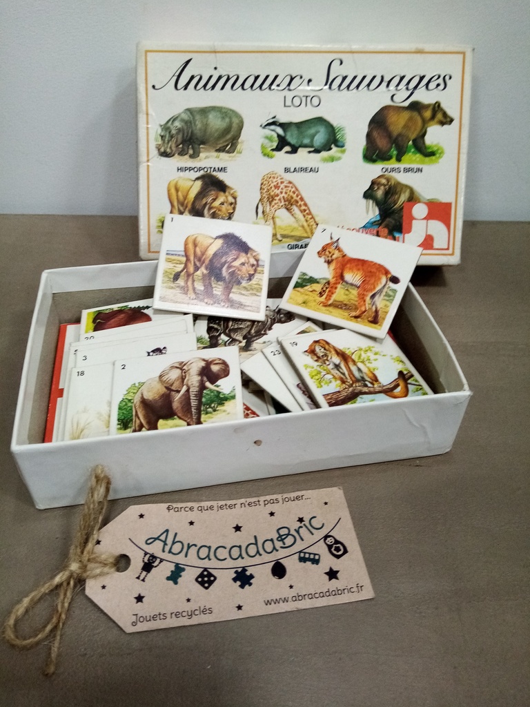 Loto animaux sauvages vintage - NATHAN | Abracadabric